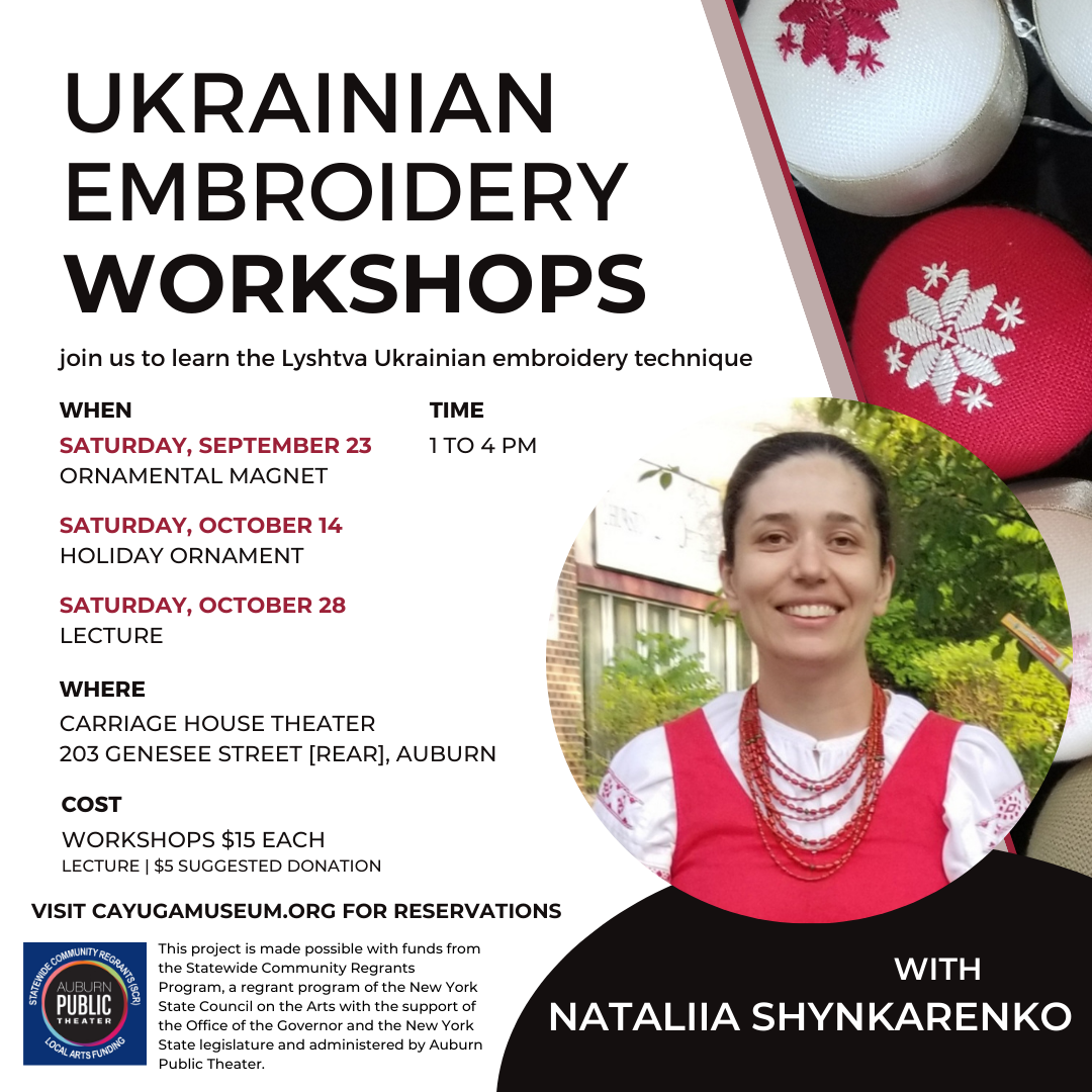 Ukrainian Embroidery Workshops - Cayuga Museum of History and Art